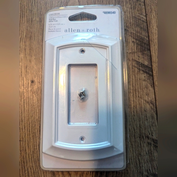 Allen + Roth | Other | Allen Roth White Light Switch Plate New In ...